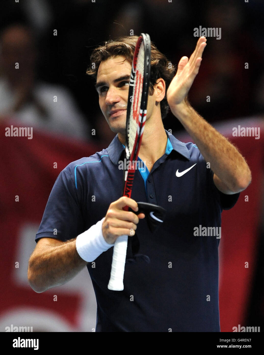 Switzerland's Roger Federer during the fifth day of the ATP World Tour ...