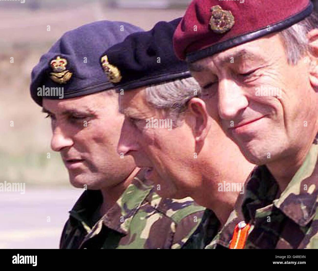 Britain's Prince of Wales (centre) with General Sir Michael Jackson ...