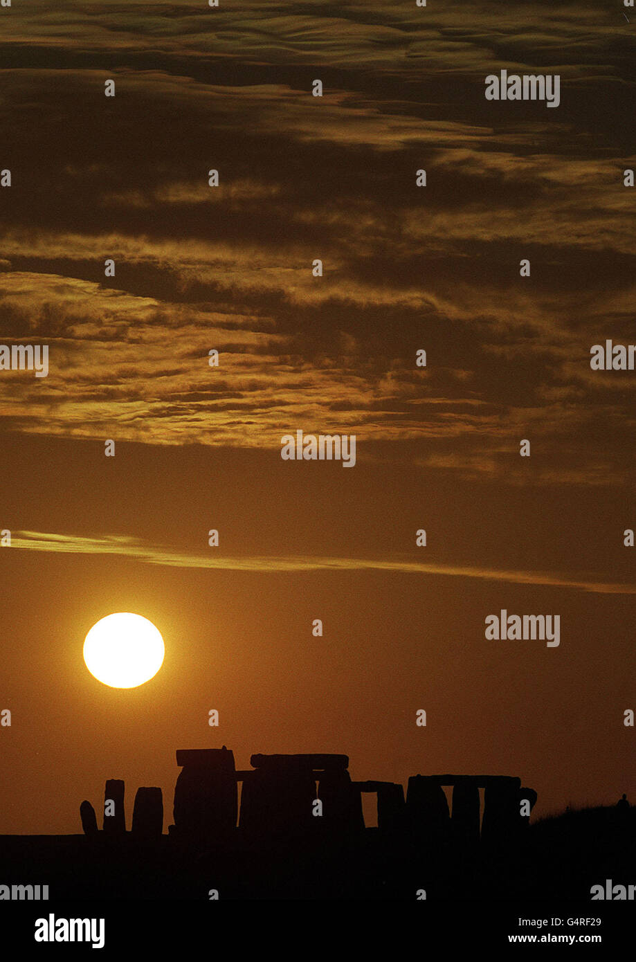 Stonehenge Sunset/1. Sunset at Stonehenge in Wiltshire Stock Photo - Alamy