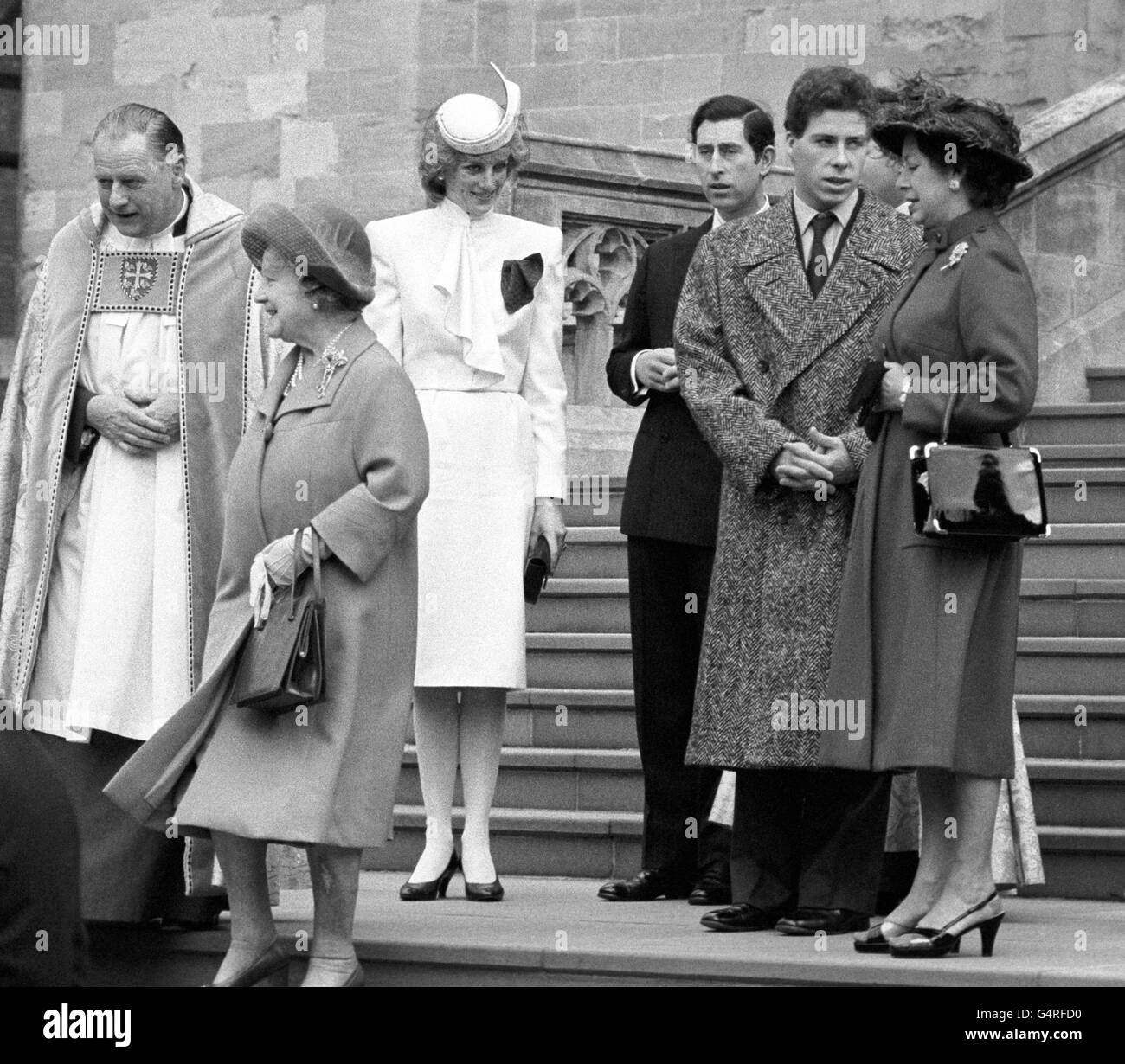 Members of the royal family l r viscount linley hi-res stock ...