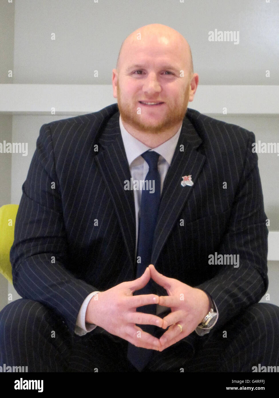Former Wales international footballer John Hartson attends the opening ...