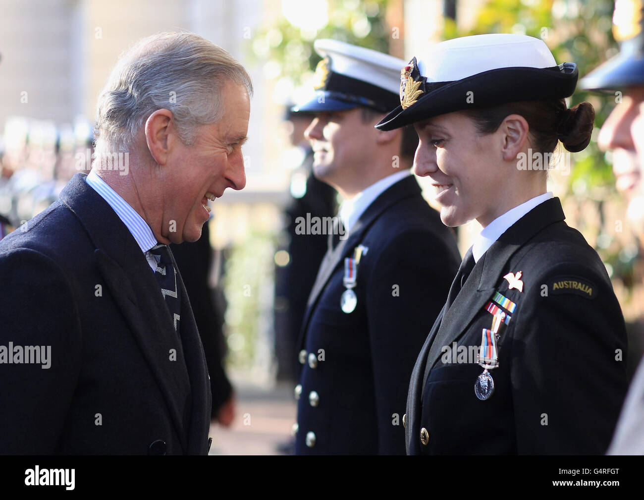 The Prince of Wales presents an operational medal to Lieutenant Kate ...