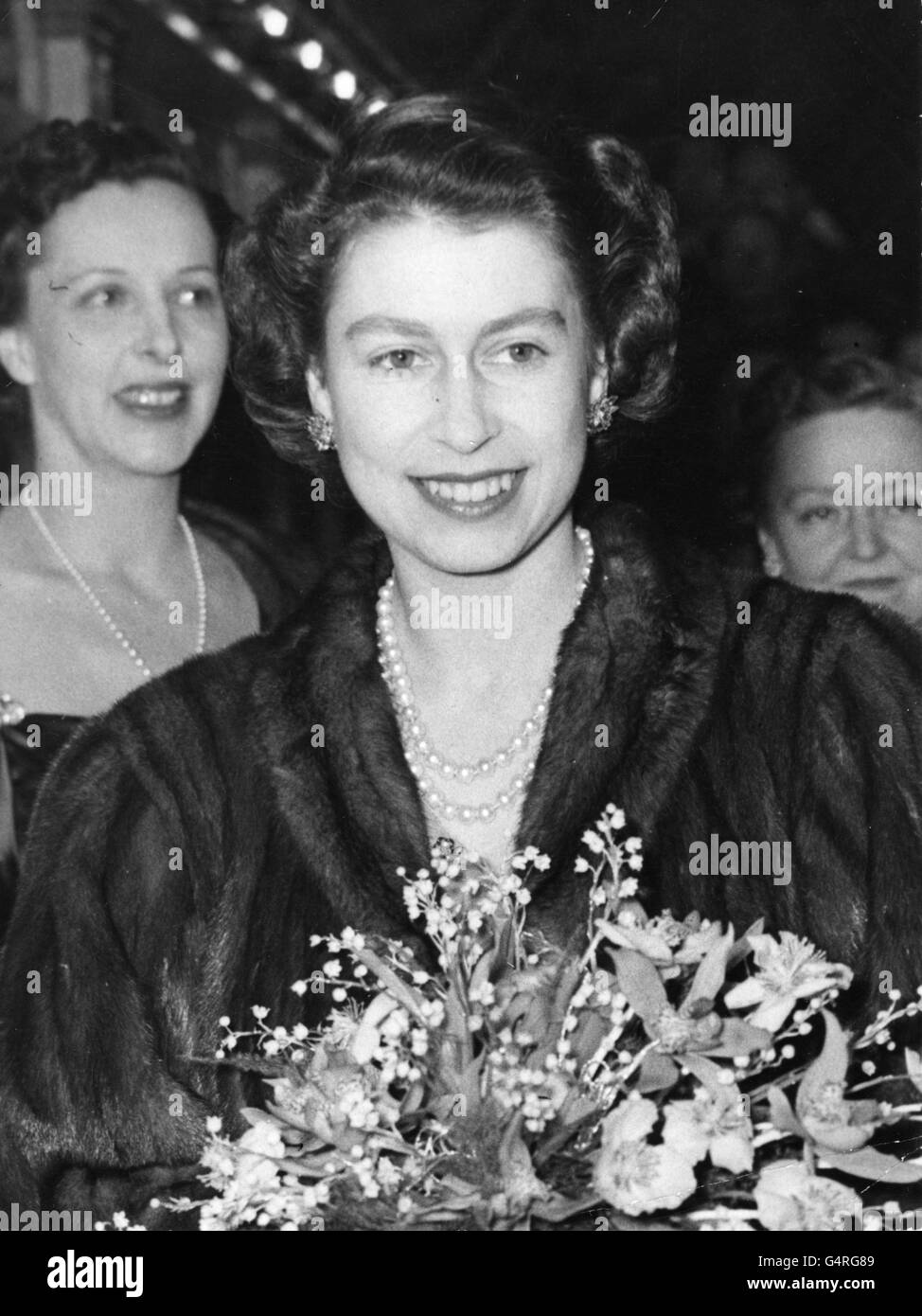 Royalty - Queen Elizabeth II - Bertram Mills Circus, Olympia Stock ...