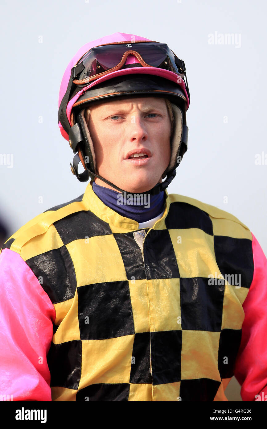 Jockey Phillip Makin prior to his ride on Yours in the Play The Big ...