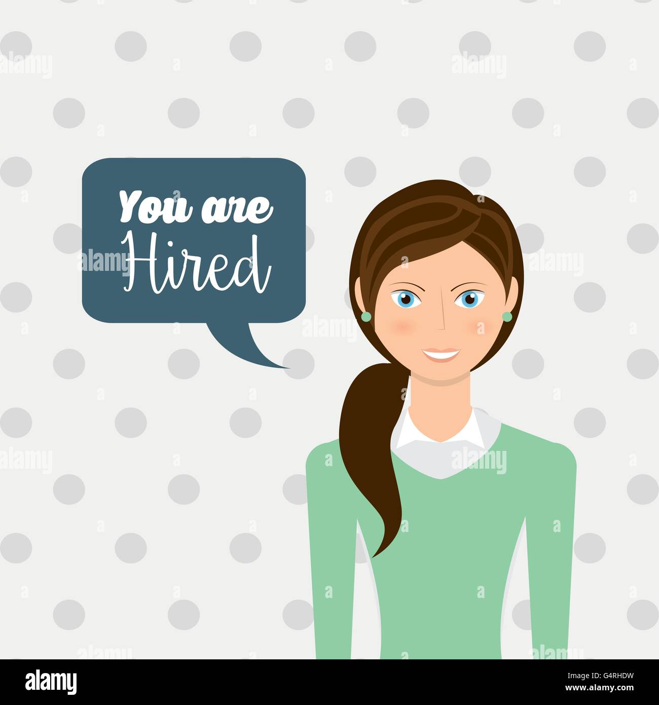 You're hired Stock Vector Images - Alamy