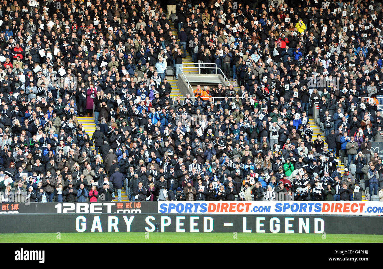 Newcastle united fans pay tribute to the late gary speed hi-res stock ...