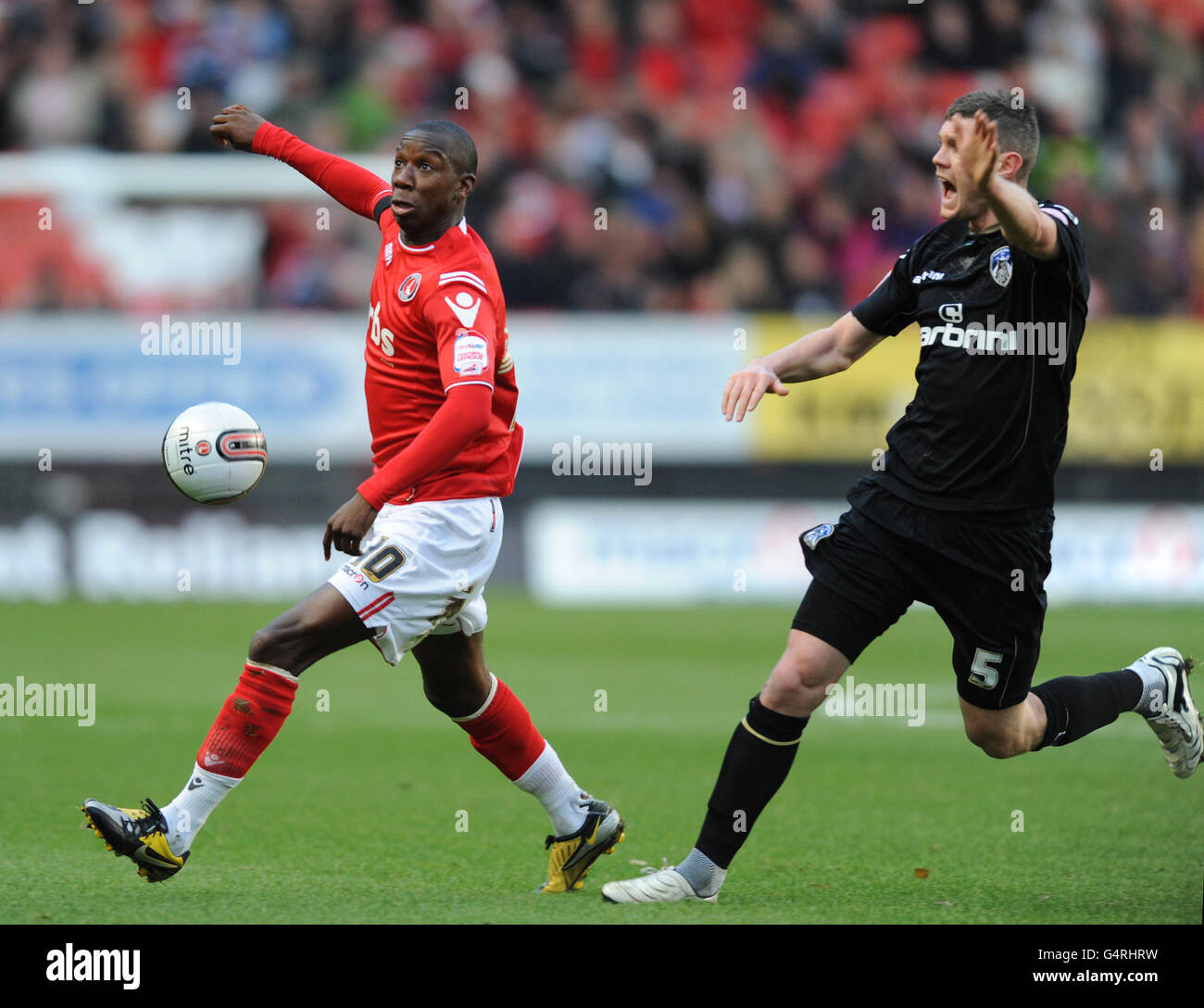 Charlton Athletic's Bradley Wright-Phillips and Oldham Athletic's ...