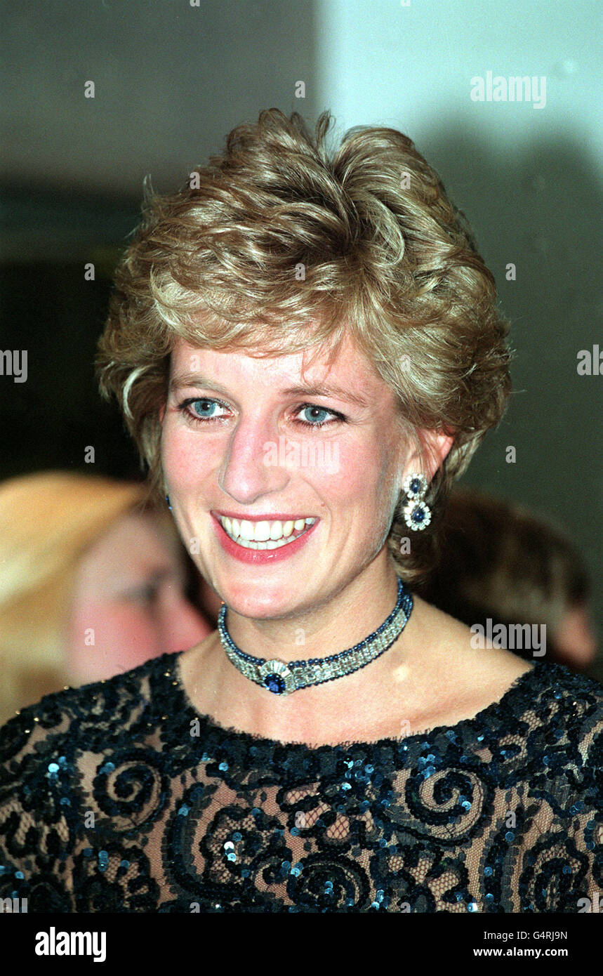 The Princess of Wales smiles as she talks with guests and artistes in ...