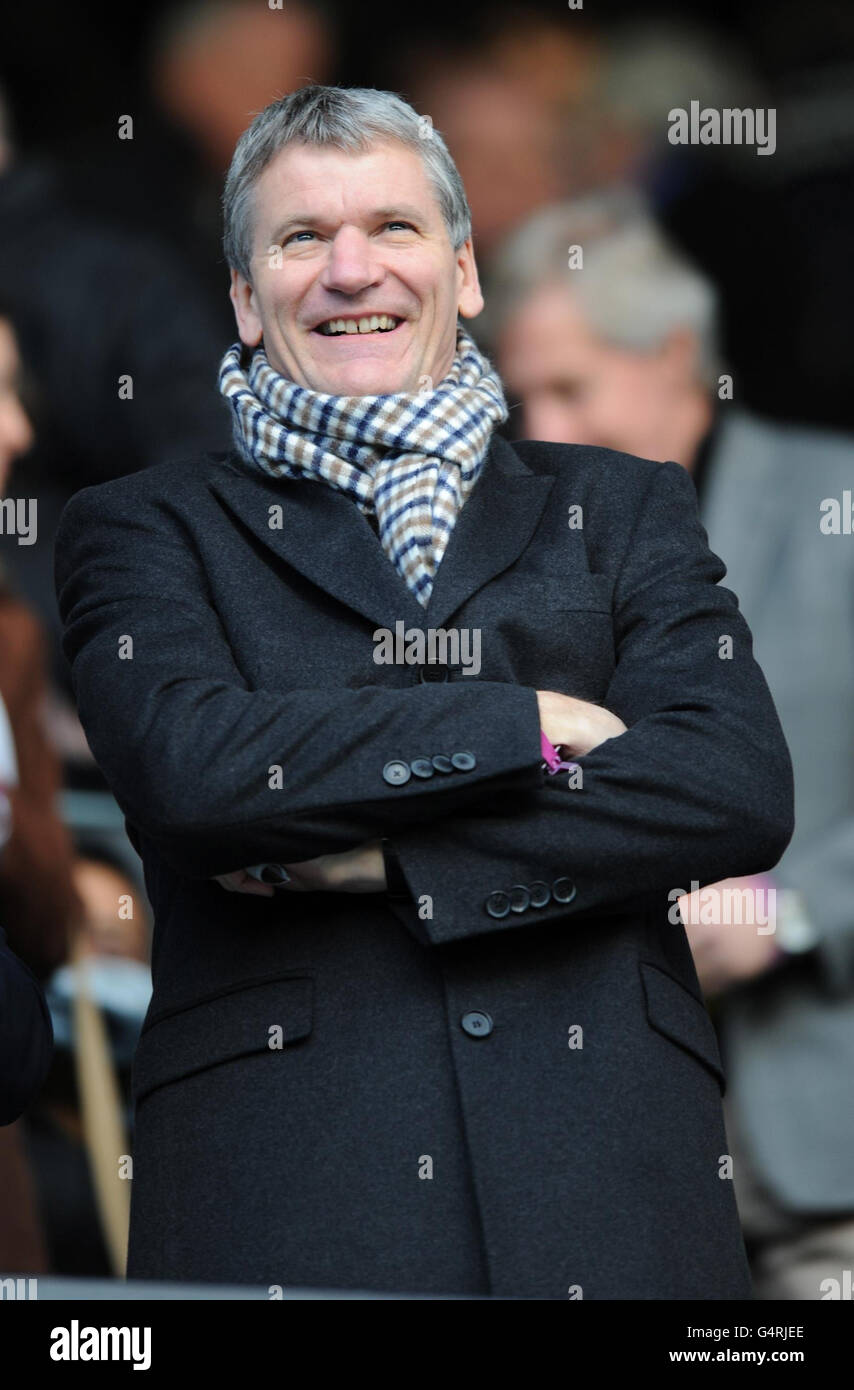 Manchester united chief executive david gill in the stands hi-res stock ...