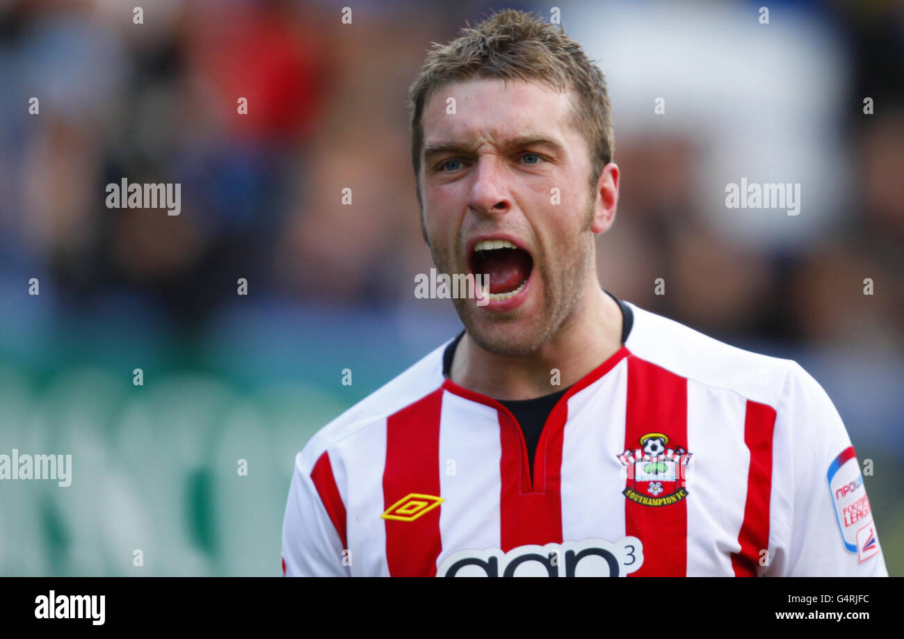 Southampton's Rickie Lambert (right) celebrates scoring the opening ...