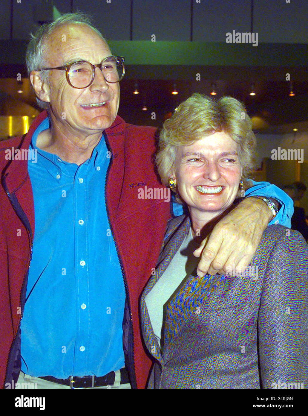 Tv presenter peter snow heathrow airport when he met hi-res stock ...