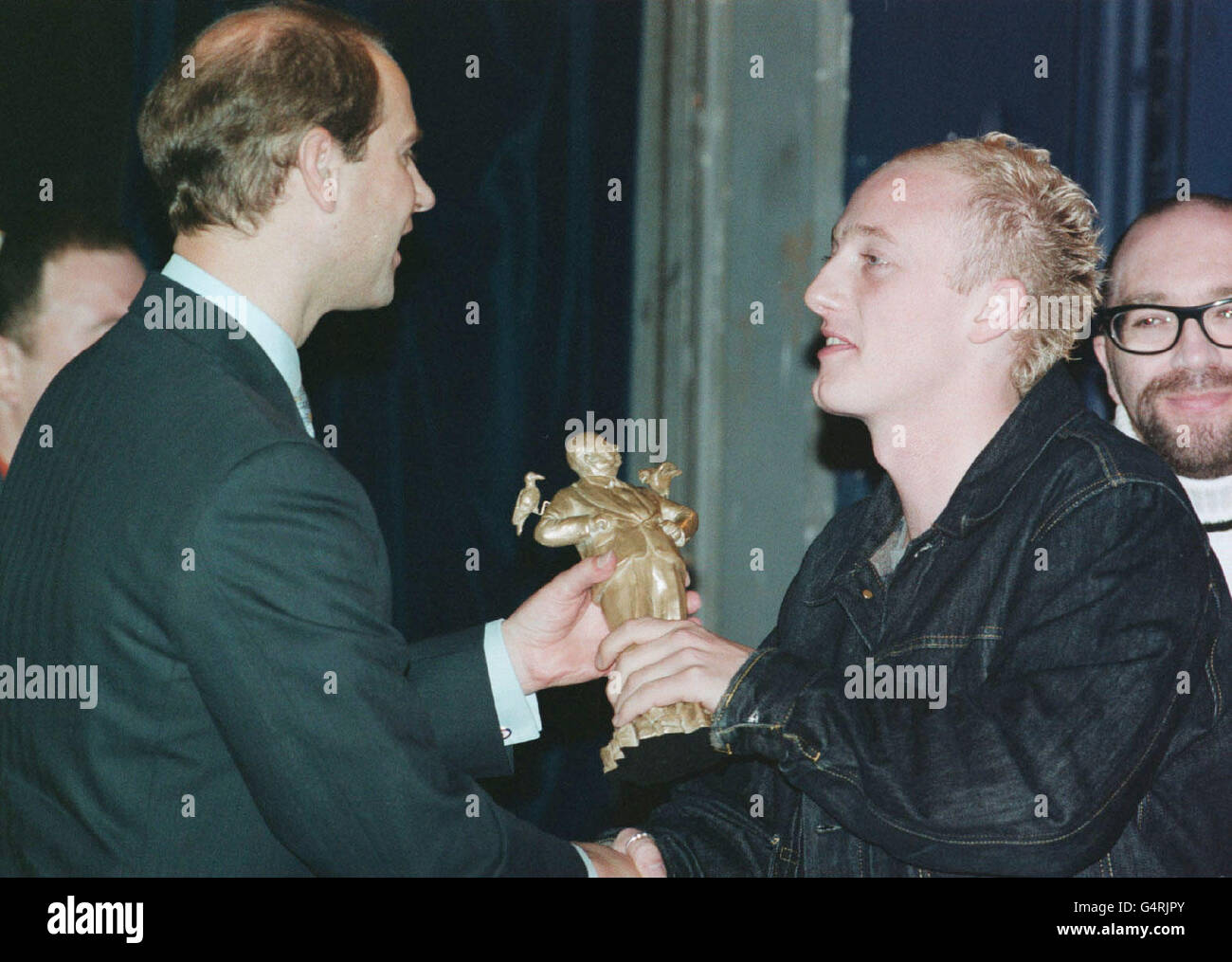 Prince Edward (left), Earl of Wessex, presents Human Traffic's film ...
