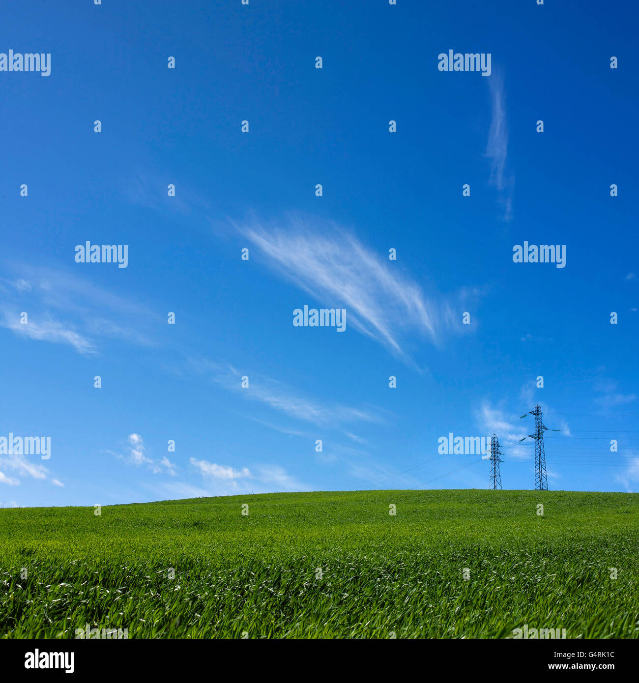 French electricity pylons hi-res stock photography and images - Alamy