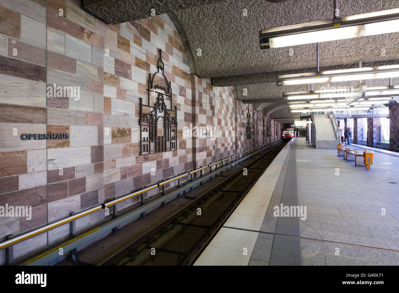 Opernhaus metro station, Opera House, Nuremberg, Middle Franconia ...