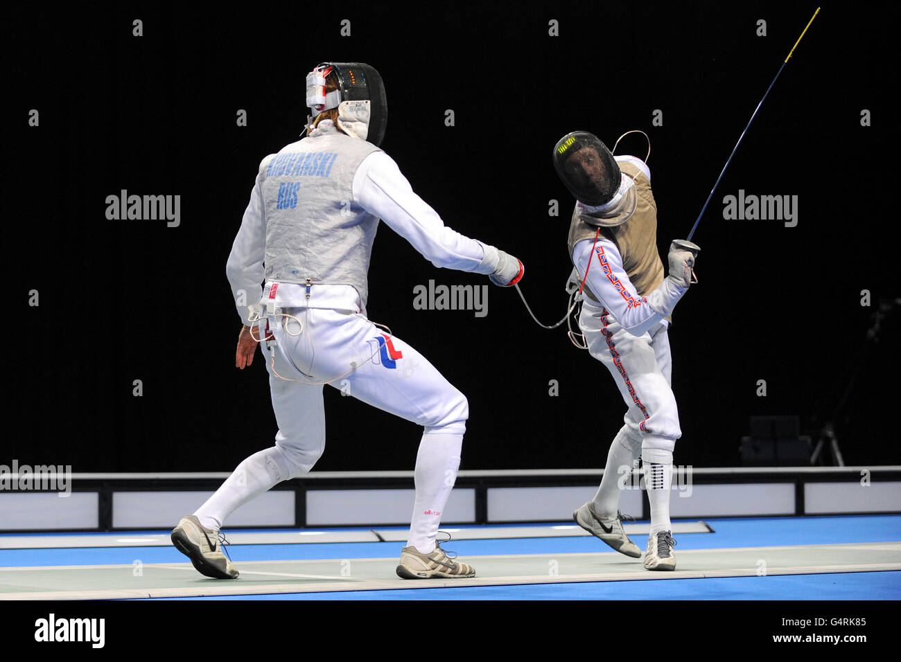 Great Britain's Marcus Mepstead in action against Russia's Alexey ...