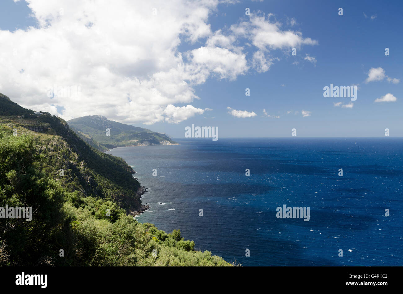 Cliffs between Deia and Soller, Majorca, Spain, Europe Stock Photo - Alamy