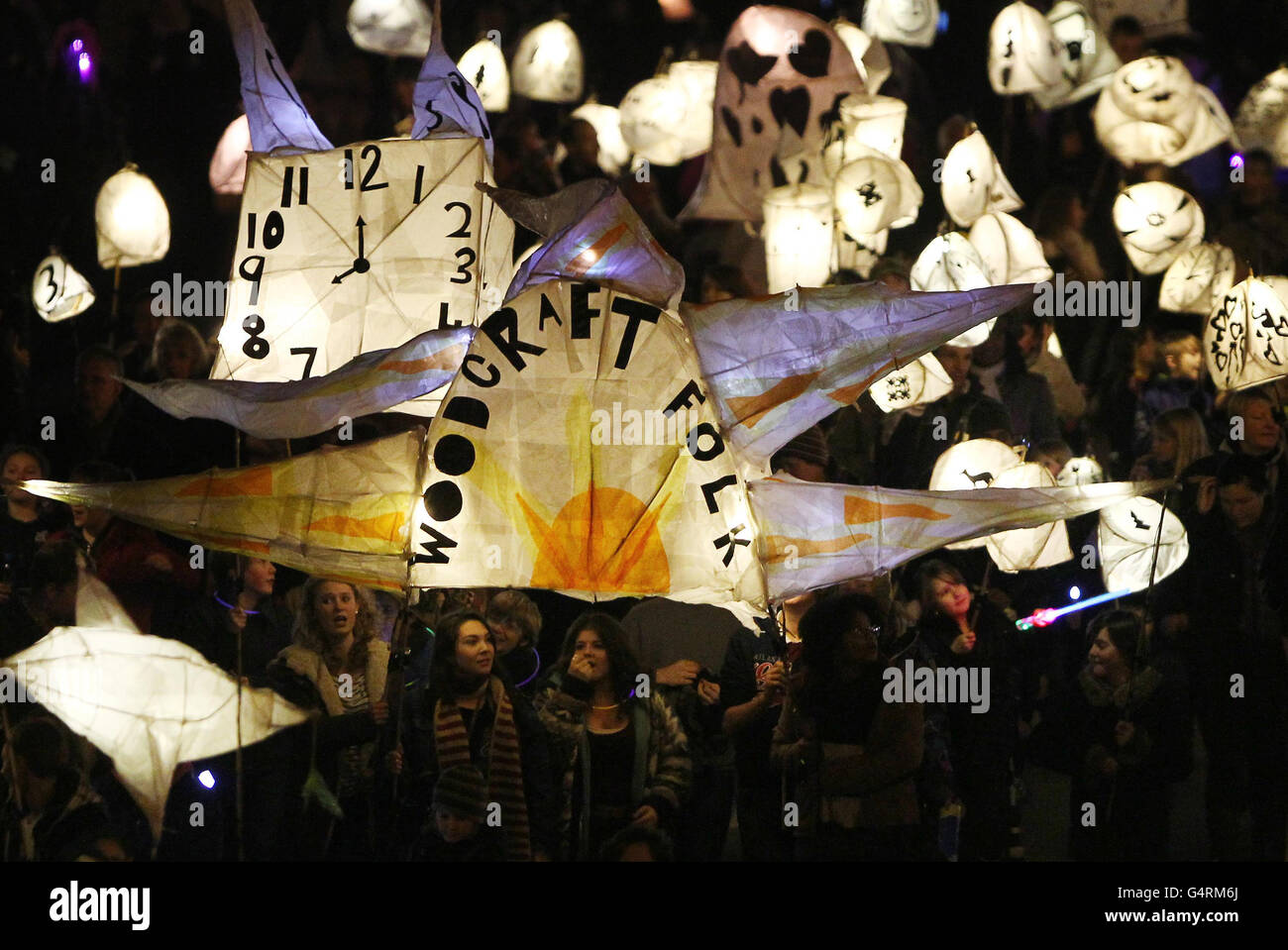 Clocks Winter Solstice Parade Stock Photo - Alamy