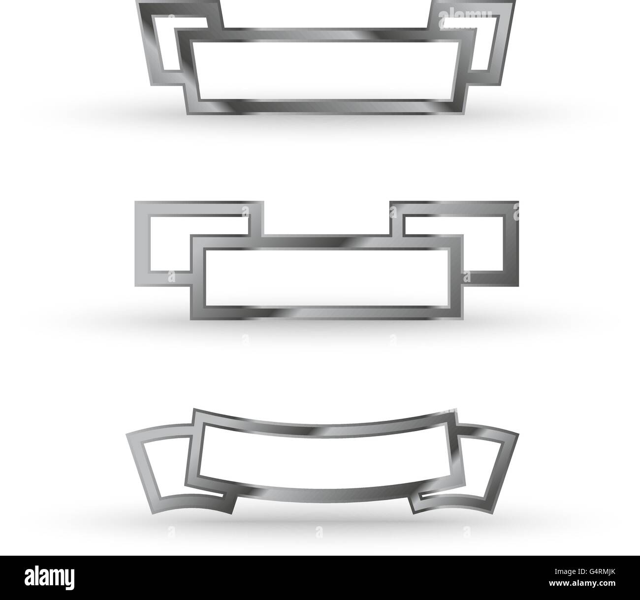 metal ribbon icon set Stock Vector Image & Art - Alamy