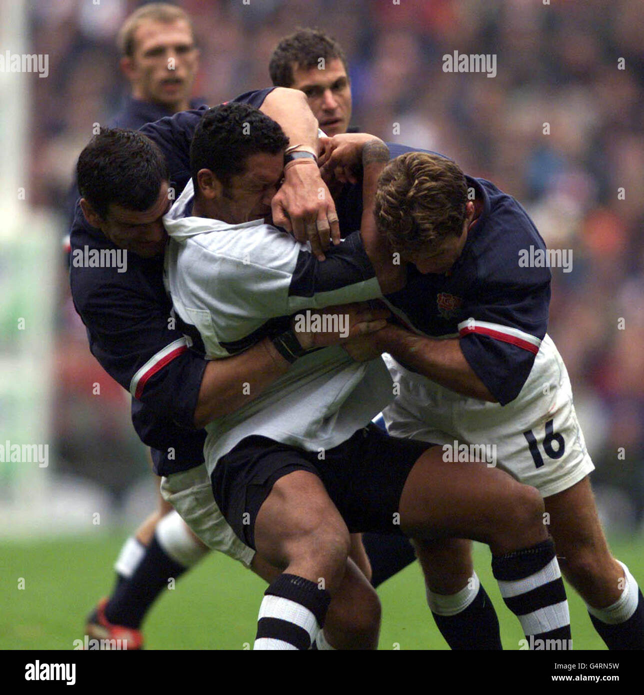 Action three quarter length tackle hi-res stock photography and images ...