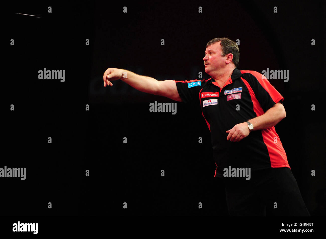 Terry jenkins during the world darts championship at alexandra palace ...