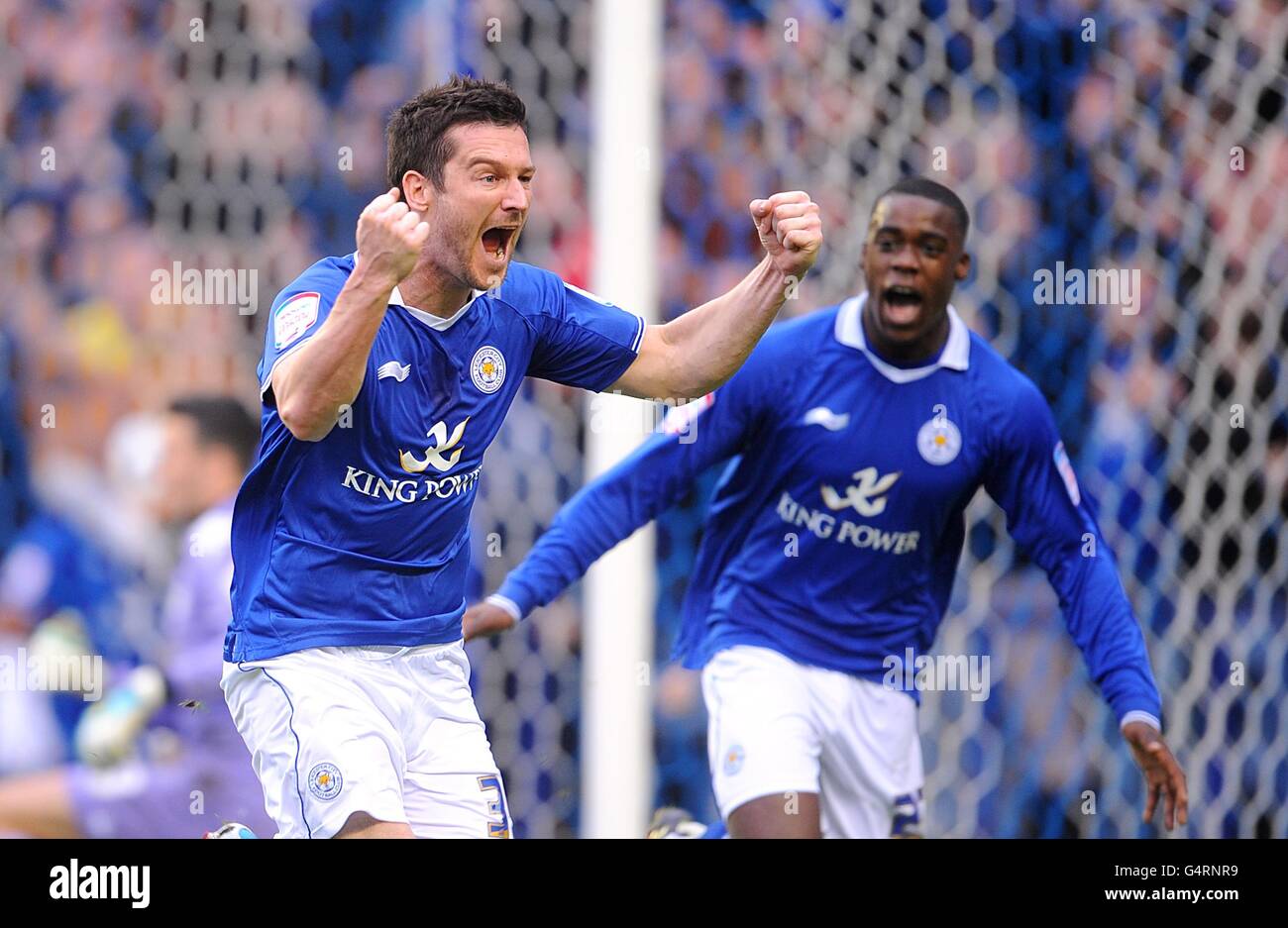 Leicester citys david nugent left hi-res stock photography and images ...