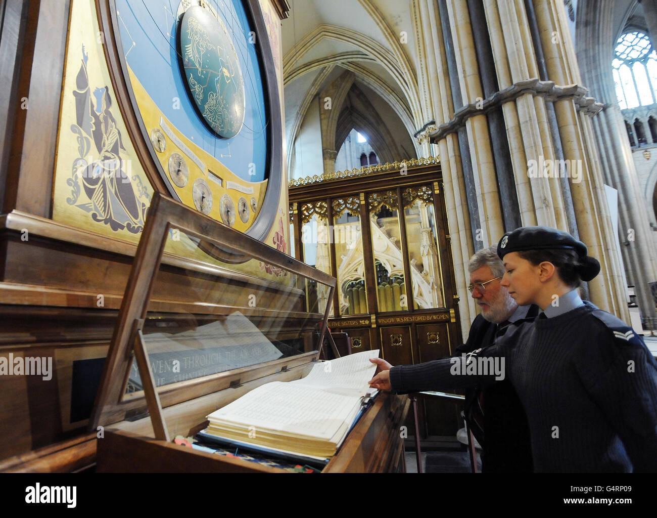 Former RAF Groundcrew member Allen Grice stands alongside Cadet Katie ...