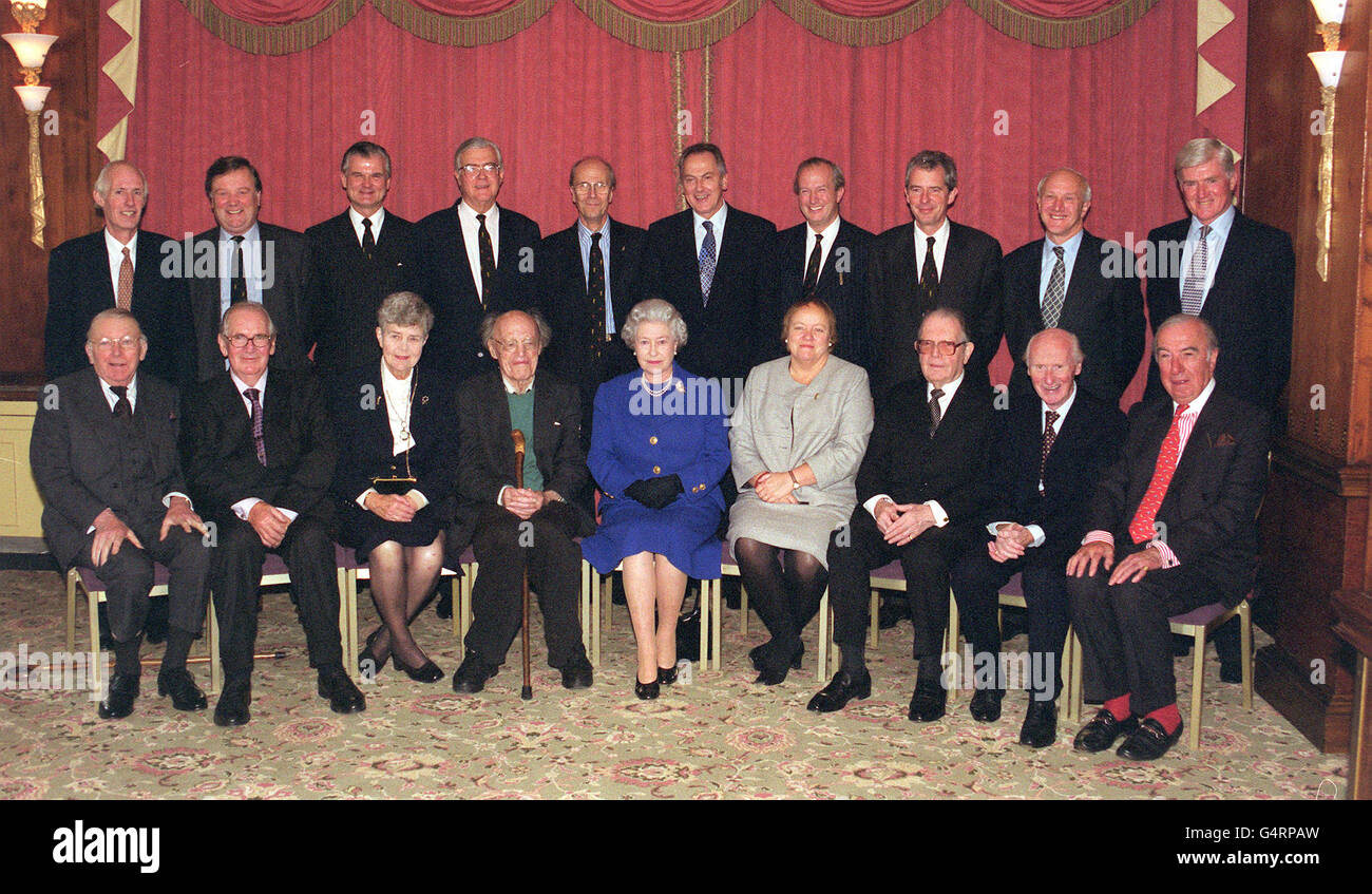 The Queen (centre) with current chancellor of the Duchy Lancaster Dr Mo ...