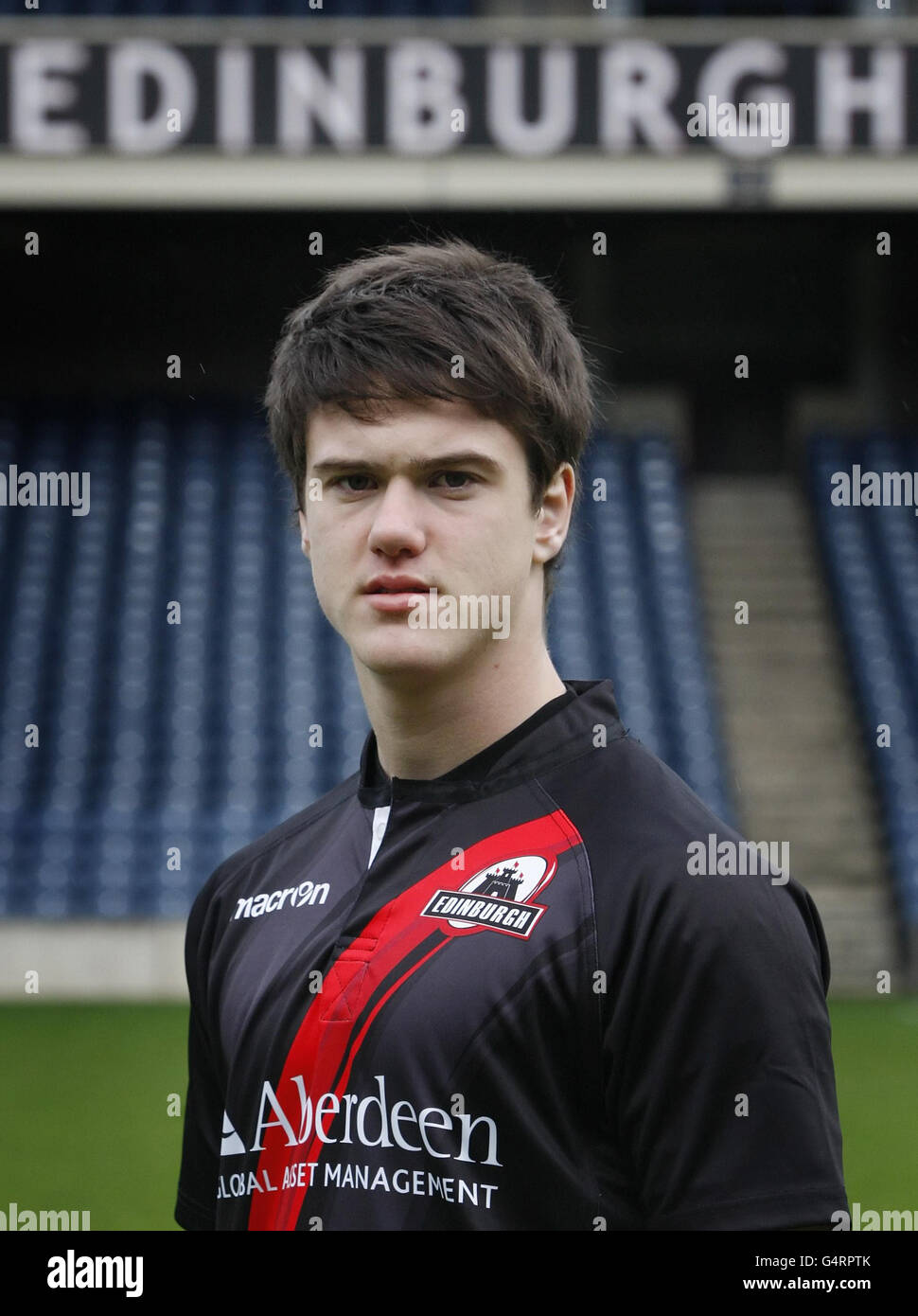 Edinburghs harry leonard announcement murrayfield hi-res stock ...