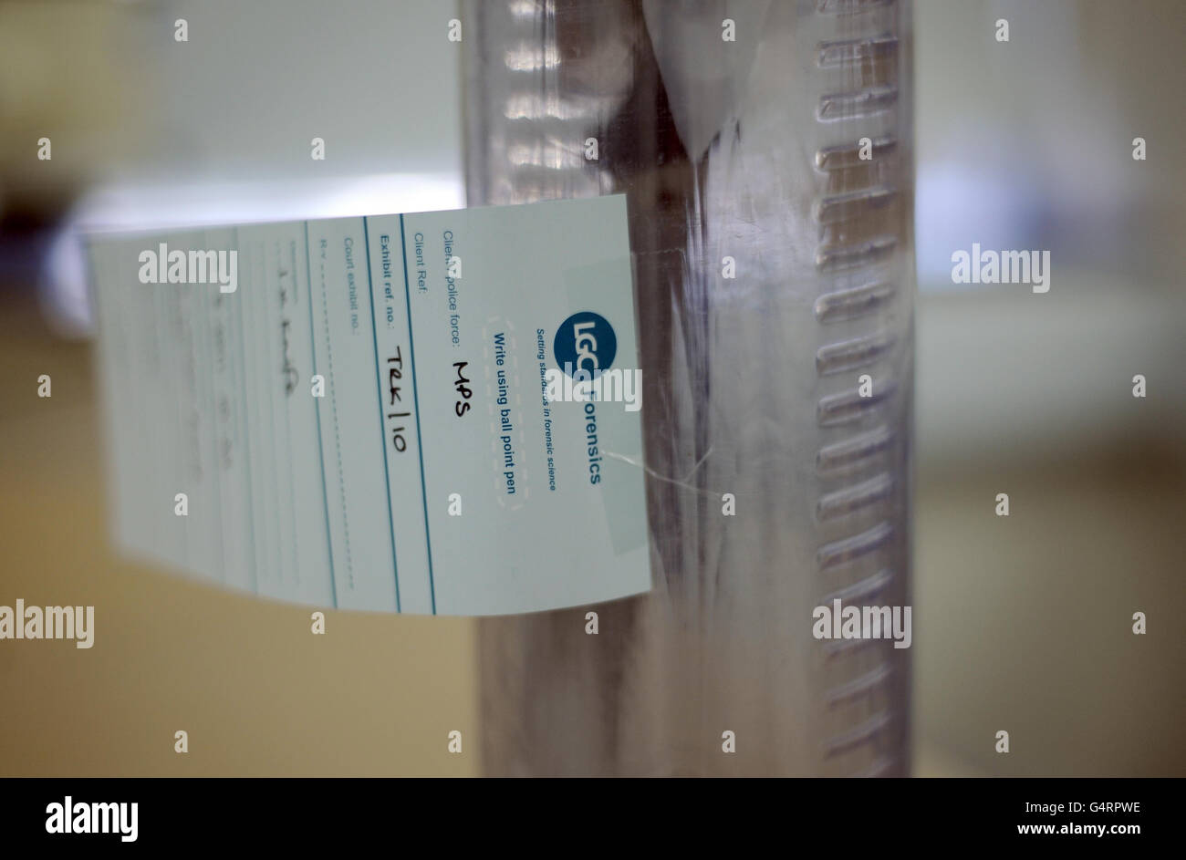 Previously unreleased photo dated 16/12/11 of a knife being is stored ...