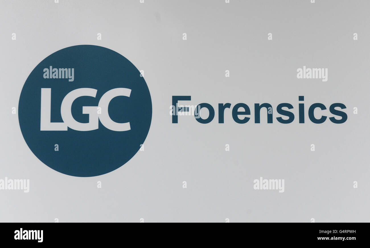 Signage in the LGC Forensics laboratory in Culham, Oxfordshire Stock ...
