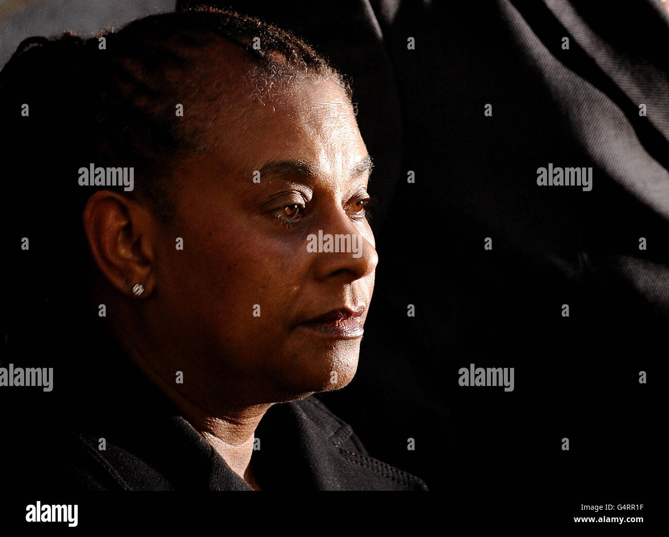 Stephen Lawrence's mother Doreen Lawrence speaks to the media outside ...