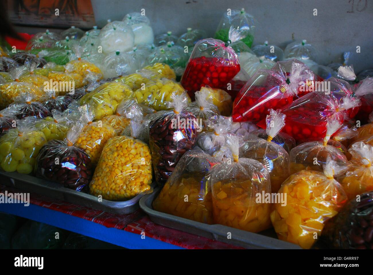 Thai sweets on a market stall, Bangkok, Thailand Stock Photo - Alamy