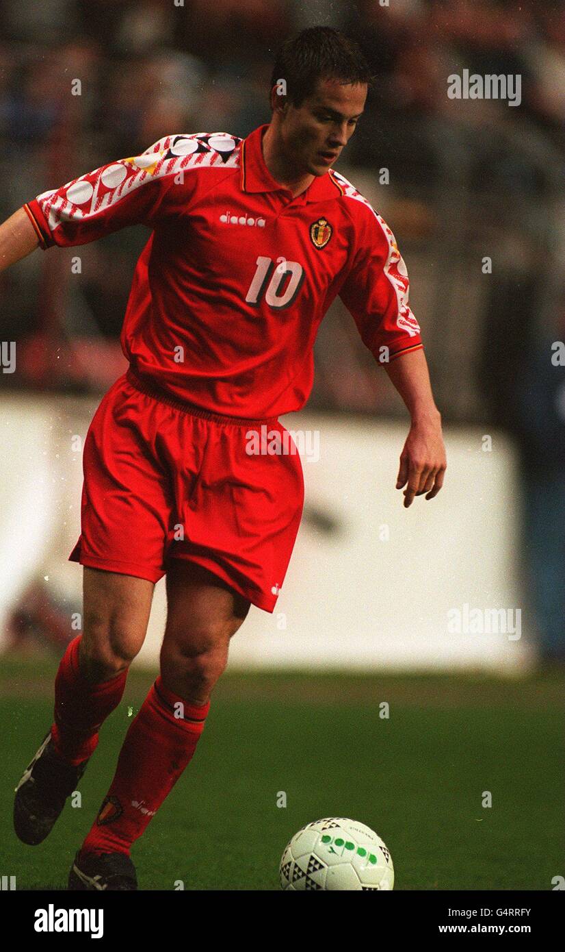 EURO 96 QUALLIFIER. GILLES DE BILDE, BELGIUM Stock Photo - Alamy