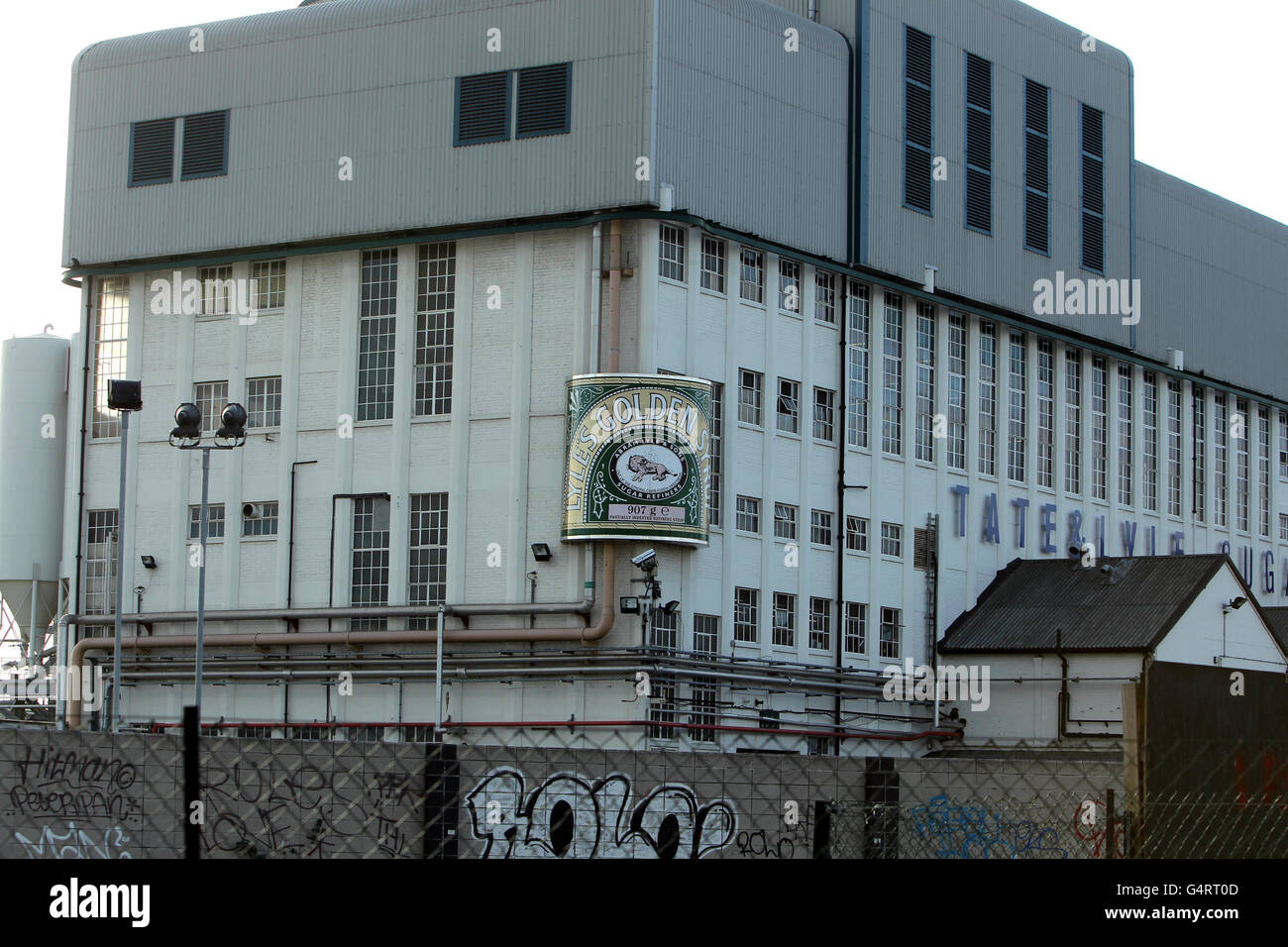 A general view of the Tate and Lyle Factory in Docklands, East London ...
