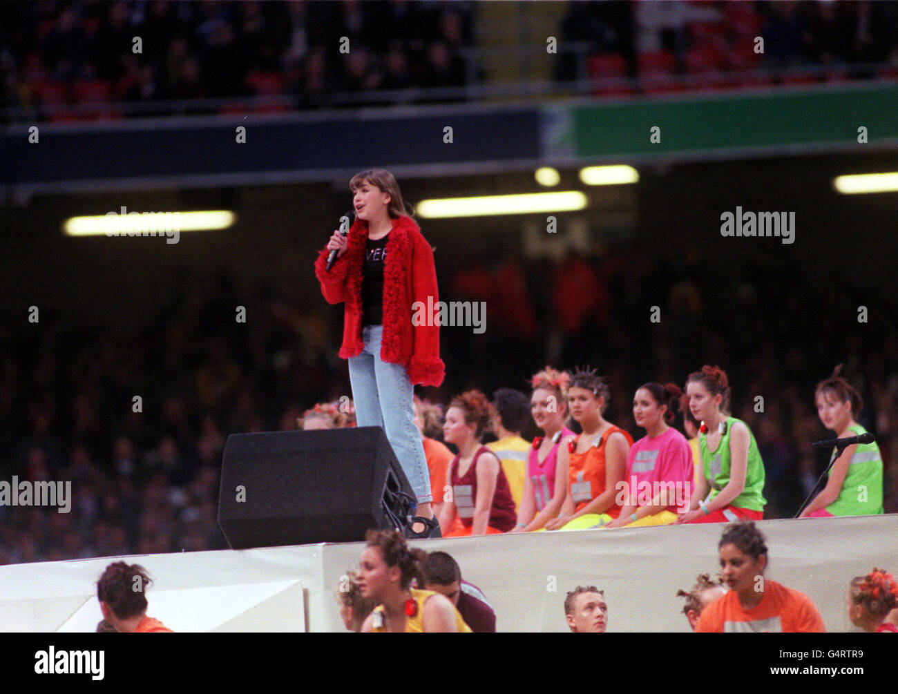 Singer Charlotte Church performs on stage at the Millennium Stadium in ...