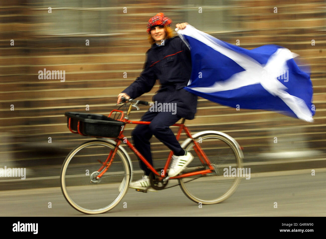Scotland postman flag hi-res stock photography and images - Alamy