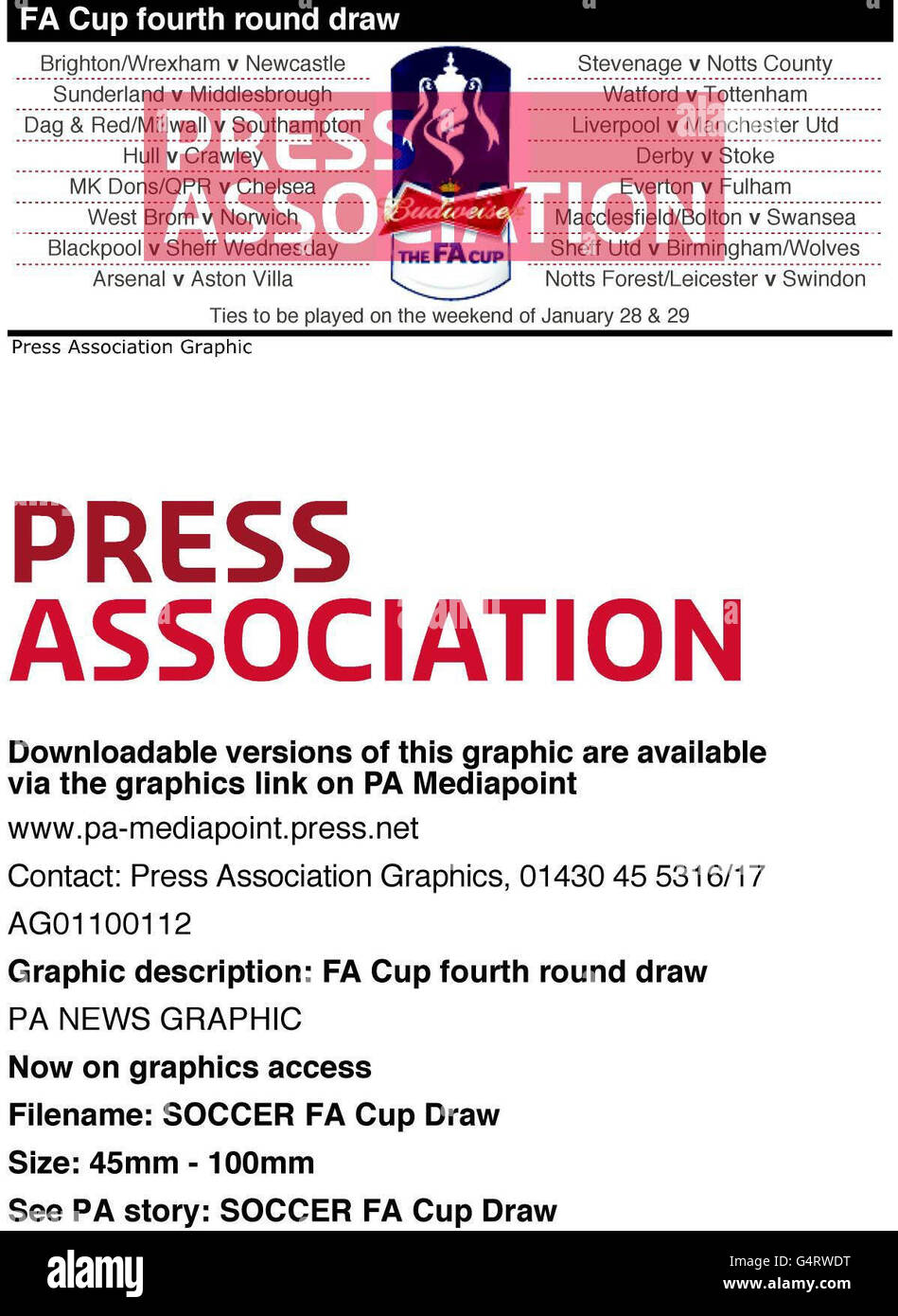 Fa cup draw hi-res stock photography and images - Alamy