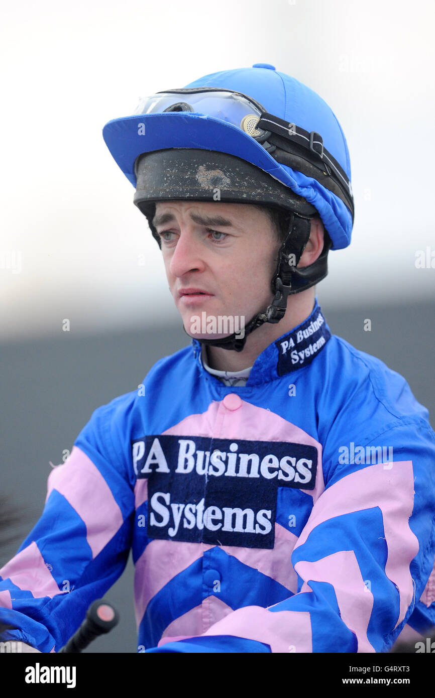 Horse Racing - Southwell Racecourse. Graham Gibbons, jockey Stock Photo ...