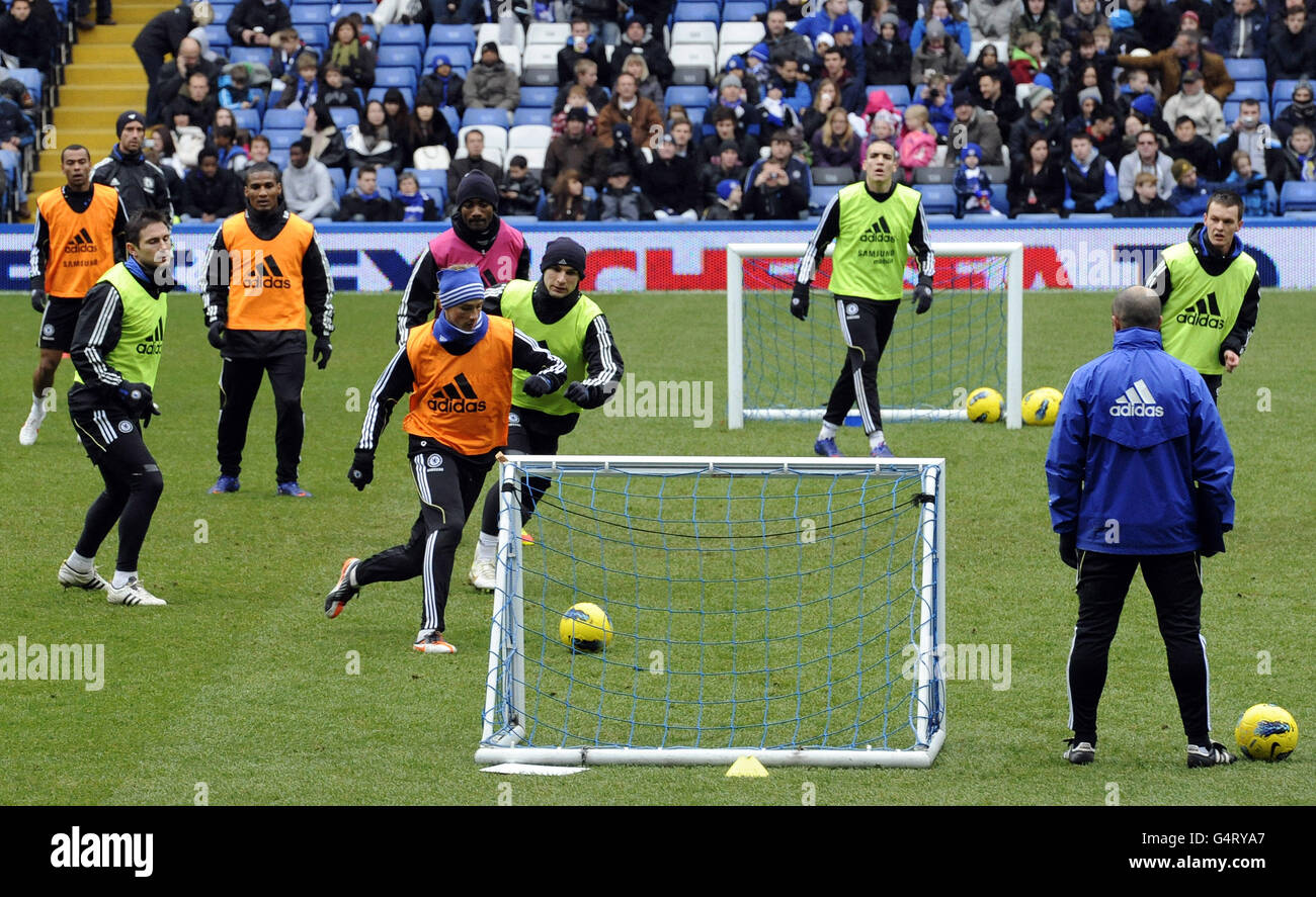 Chelsea players during the open training session at stamford bridge hi ...
