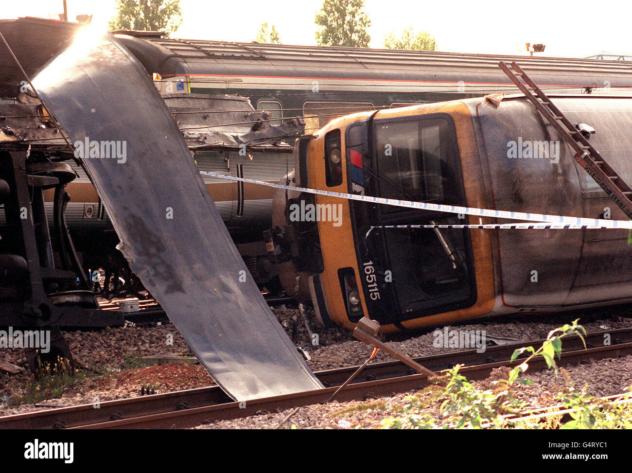 Rail crash train damage wreckage hi-res stock photography and images ...