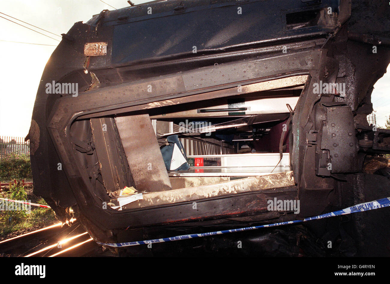Rail crash train damage wreckage hi-res stock photography and images ...