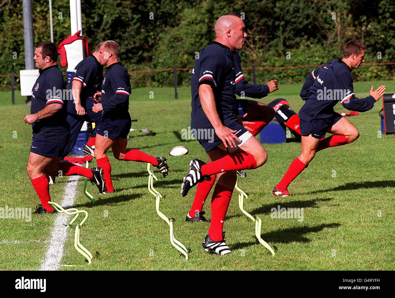 The England rugby union squad train in Moseley, Surrey, ahead of their ...