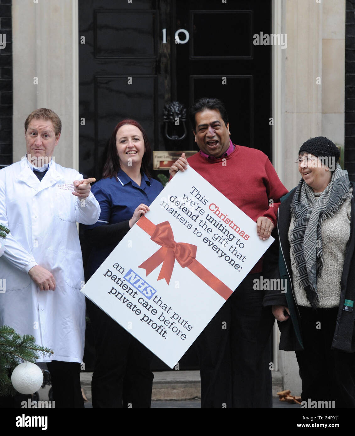 Health workers (from the left) Ian Evans, Rachel Voller, Mohammed Akbar ...