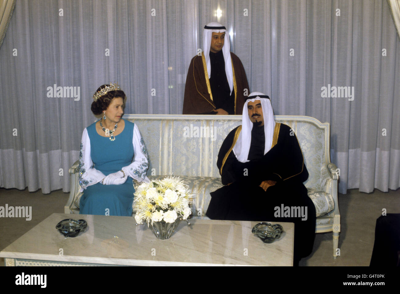 Queen Elizabeth II with the Emir of Kuwait, Sheikh Jabir al Ahmed al ...