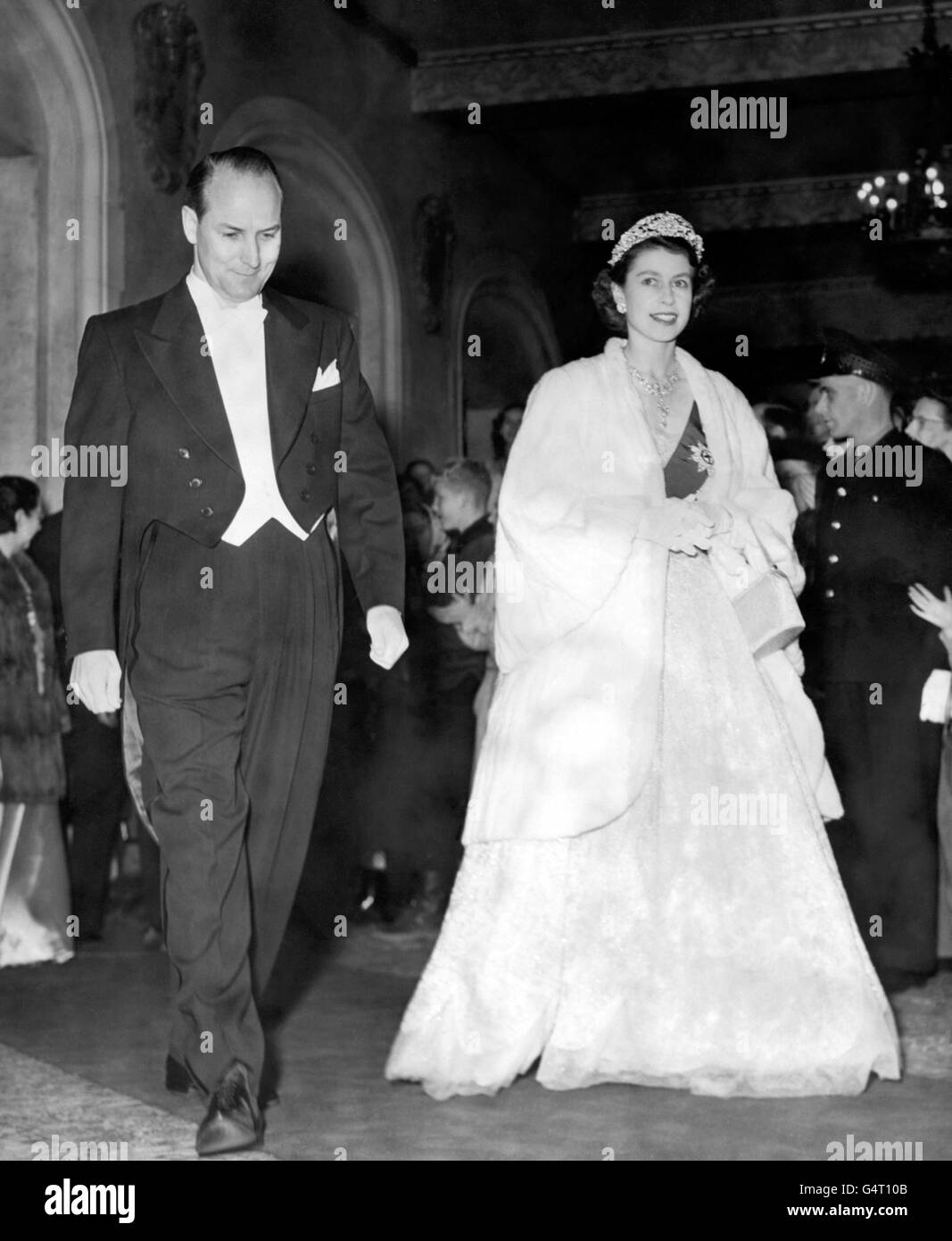 Princess elizabeth arriving at a charlottetown reception hi-res stock ...