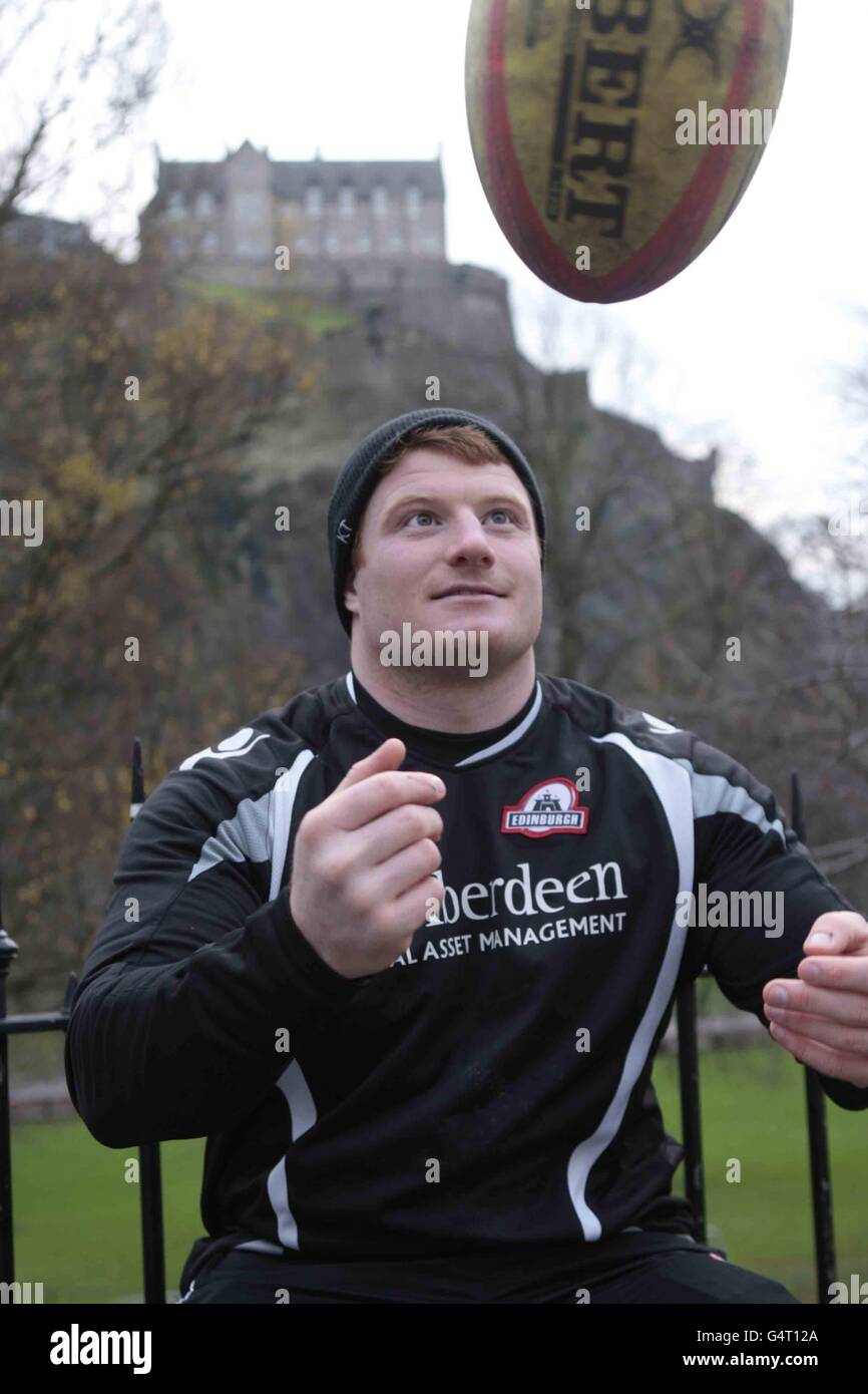 Edinburghs kyle traynor photocall on princes street hi-res stock ...