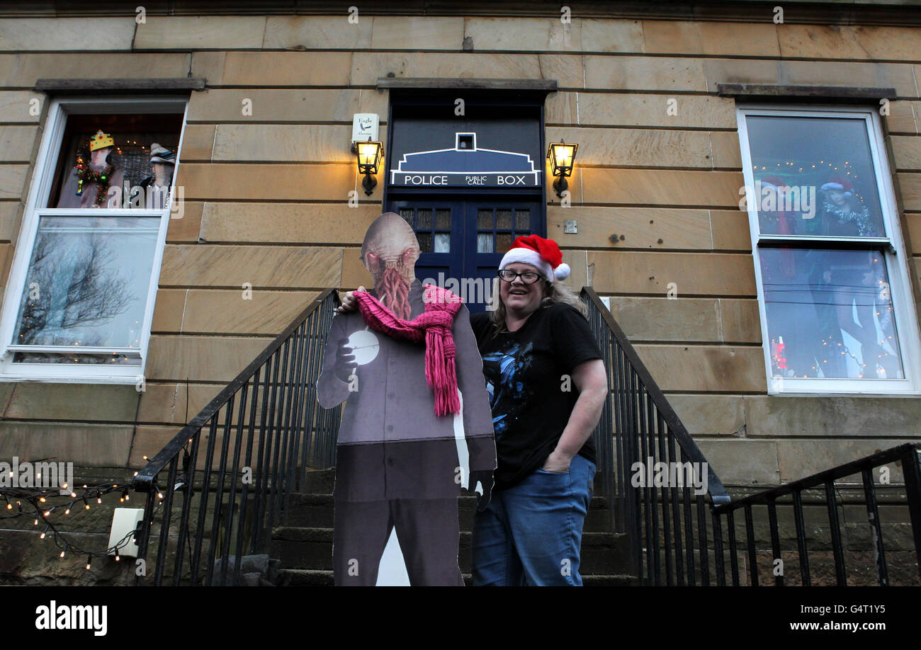 Doctor who fan erica quinn at her front door hi-res stock photography ...
