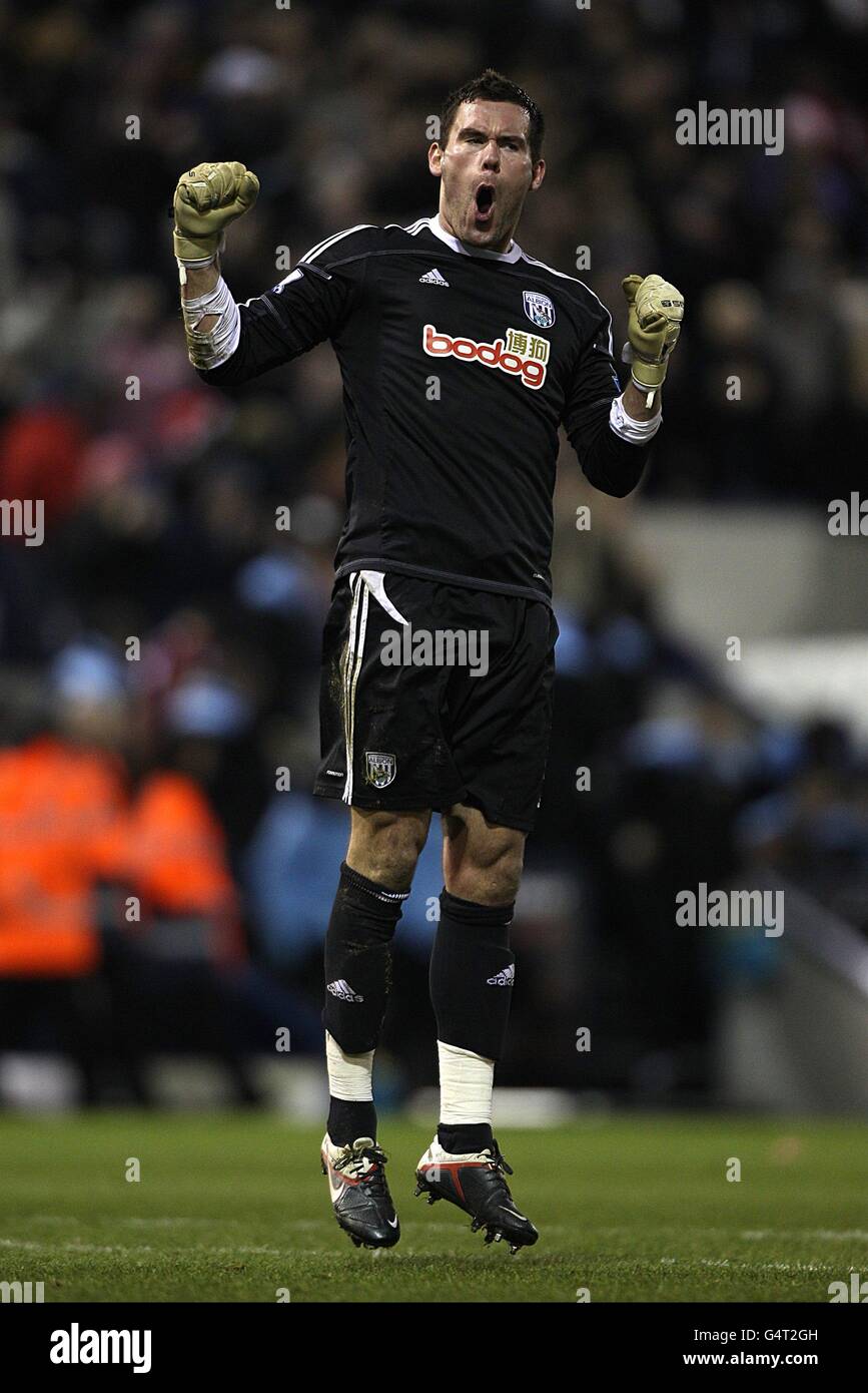 West bromwich albion goalkeeper ben foster celebrates hi-res stock ...