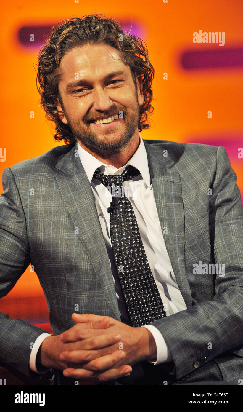 Gerard Butler, during the filming of the Graham Norton Show at The ...