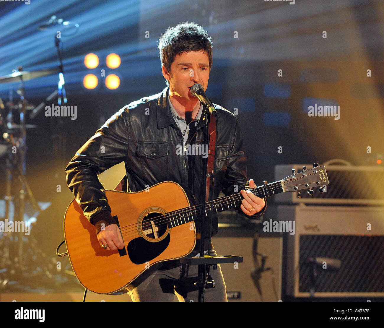 Noel Gallagher performing during the filming of the Graham Norton Show ...